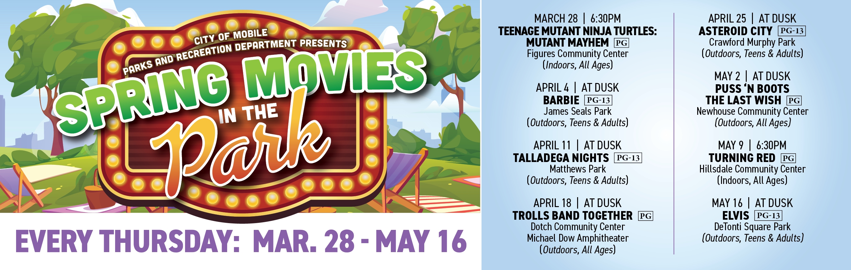 Spring Movies In The Park